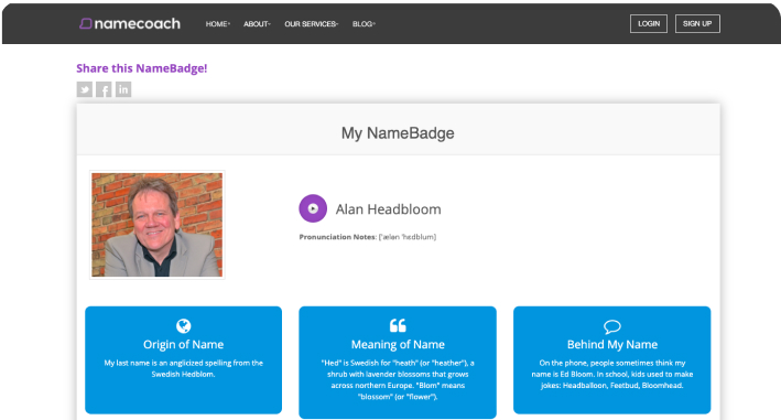 NameBadge - Namecoach